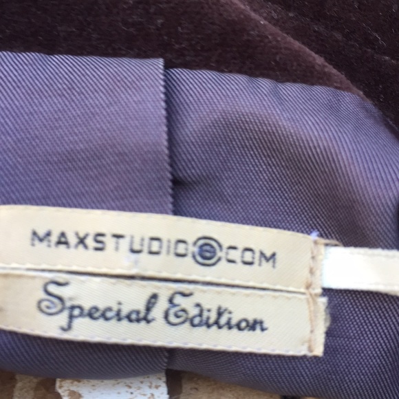 Max Studio | Jackets & Coats | Sz 6 Max Studio Brown Velvet Blazer Euc ...